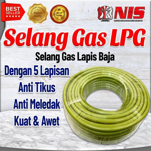 Jual Selang Gas LPG Meteran NIS/Selang Elpiji/Selang Kompor 5 LAPISAN ...