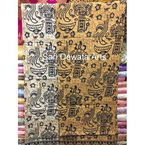 Jual Kain Kamen Batik Bali Balinese Sarong Motif Corak Barong - Cream ...