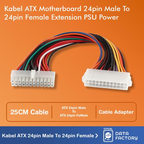 Jual Kabel ATX Motherboard 24pin Male To 24pin Female / Extension PSU ...