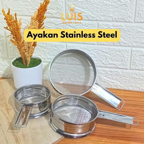 Jual Saringan ayakan tepung , gula stainless - TnpPegangan15cm - Kota ...
