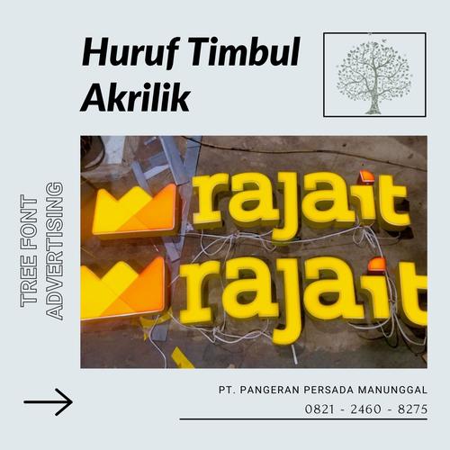 Jual Huruf Timbul Akrilik Acrylic LED Shopfront Letter Box Lettersign ...