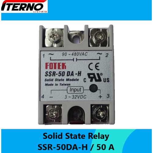 Jual Solid State Relay SSR-50DA-H Fotek SSR50DAH 50A - Kota Tangerang - ITERNO LISTRIK | Tokopedia