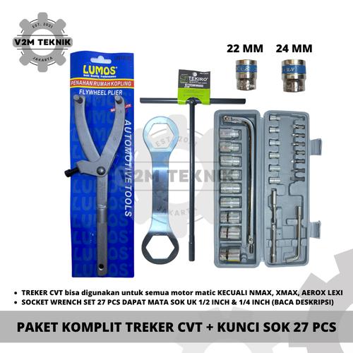 Jual PAKET KOMPLIT SET Treker CVT + Kunci 39 x 41 + Socket Wrench 27 Pcs - Jakarta Utara - V2M ...