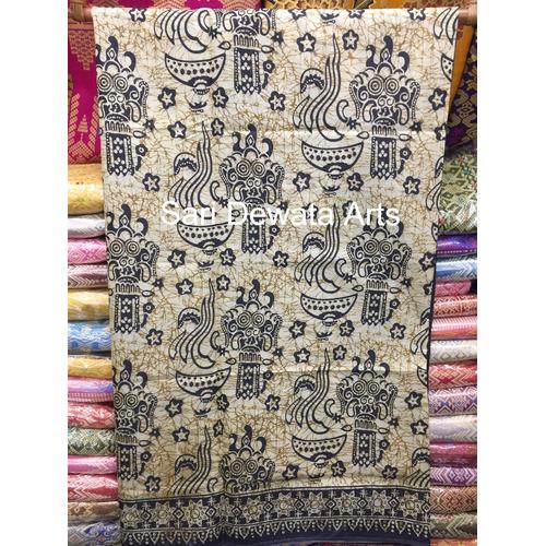 Jual Kain Kamen Batik Bali Balinese Sarong Motif Corak Barong - Cream ...
