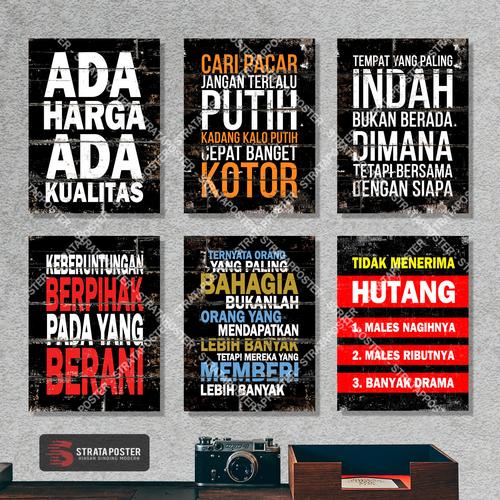 Jual Hiasan dinding kata kata Poster motivasi Dekorasi ruangan Wall ...
