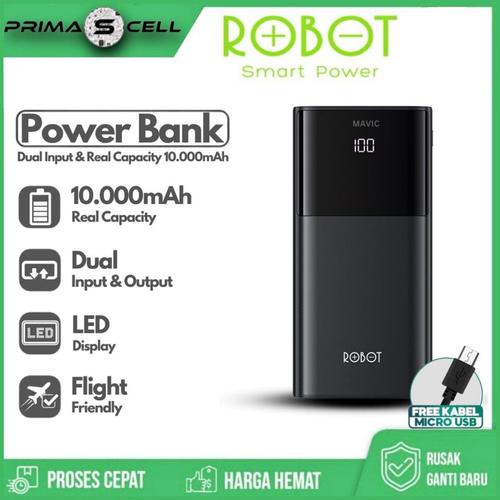 Jual Power Bank ROBOT RT190S 10000mAh Dual Input Dual Output Fast ...