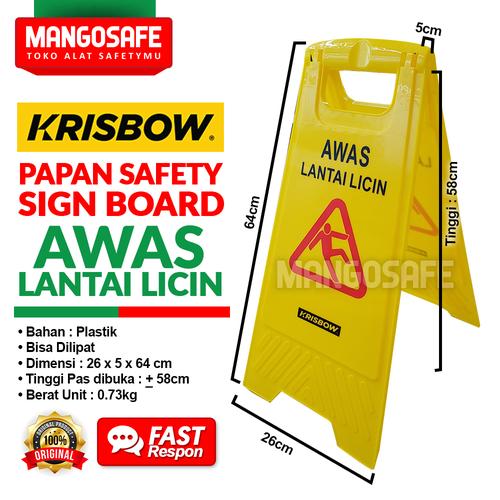 Jual Papan Peringatan Safety Wet Floor Sign Board Plastik Awas Lantai ...