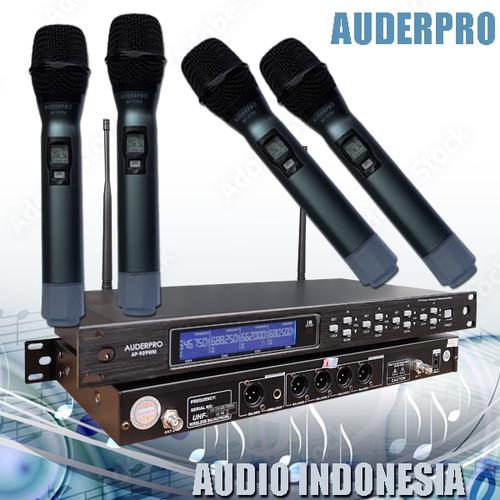 Jual MICROPHONE WIRELESS DIGITAL AUDERPRO AP-929WM-4H 4 MIC GENGGAM ...
