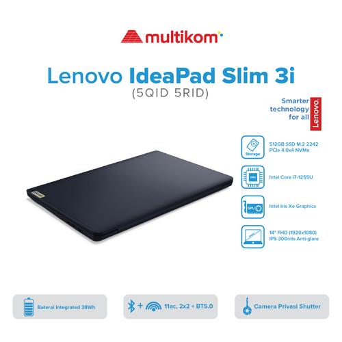 Promo Lenovo ideapad Slim 3i 5QID 5RID 5SID i7 1255U 8GB 512SSD FHD W11 ...