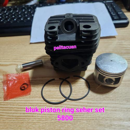 Jual 5200/5800 blok piston ring seher set chainsaw sinso censo senso ...