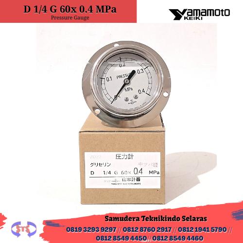 Jual Yamamoto D 1/4 G 60x 0.4 MPa Pressure Gauge Plank - Kab. Bekasi ...