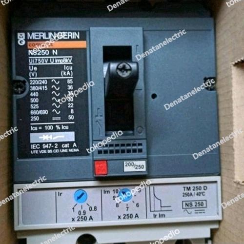 Jual MCCB NS250N 3P 250A/200A MERLIN GERIN - 200A - Kota Tangerang ...