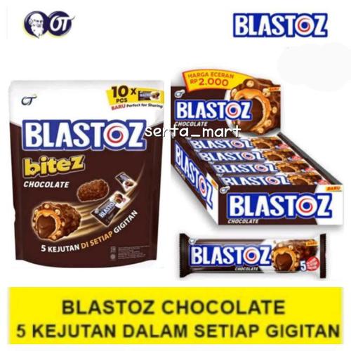 Jual Blastoz Bitez Chocolate Pouch 80gr - Wafer Blastoz Box 24gr ...