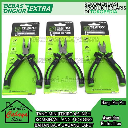 Jual TANG MINI TEKIRO 4.5 INCH KOMBINASI LANCIP POTONG BAHAN BAJA ...