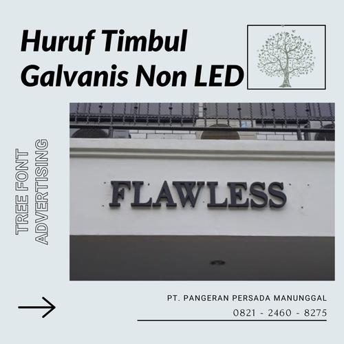 Jual Huruf Timbul Galvanis Galvanil Non LED Signage Outdoor Dekorasi ...