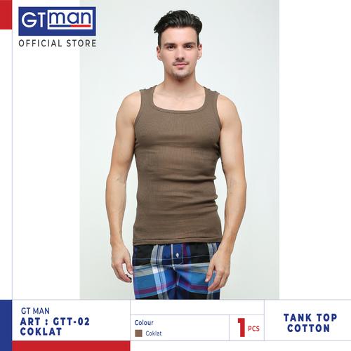 Promo GT MAN- TANK TOP COTTON - GTT02 COKLAT TUA - XL - Jakarta Utara ...