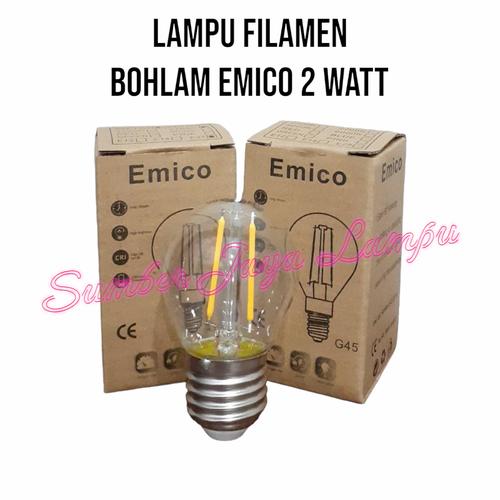 Jual Lampu Filamen Emico 2 Watt G45 2700K E27 - Kab. Bekasi - Sumber ...
