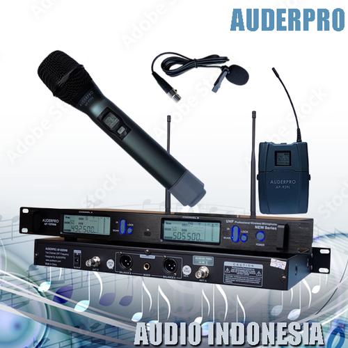 Jual MICROPHONE WIRELESS DIGITAL AUDERPRO AP-929WM-HL 1 GENGGAM 1 JEPIT ...