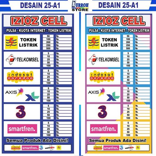 Jual SPANDUK - BANNER - PROMOSI - PULSA MODEL VERTIKAL - 160X60 ...