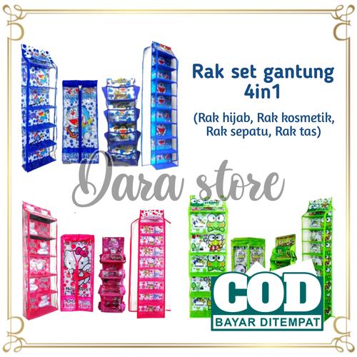 Promo Rak set gantung 4in1 rak tas , rak jilbab , rak sepatu , rak ...