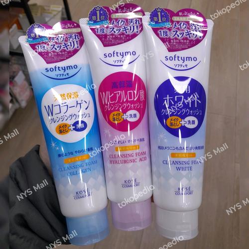 Jual 190gr Japan kose softymo cleansing foam collagen/hyaluronic acid/white - Collagen - Jakarta ...