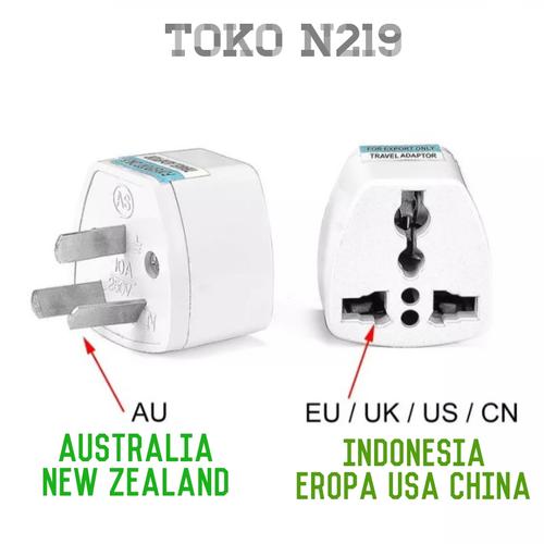 Jual Colokan listrik untuk Negara Australia, New Zealand, China dgn 3 ...