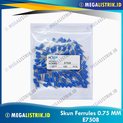 Jual KSP Skun Kabel Ferrules 0.75mm E7508 ( 100 Pcs ) / Cable Lug ...