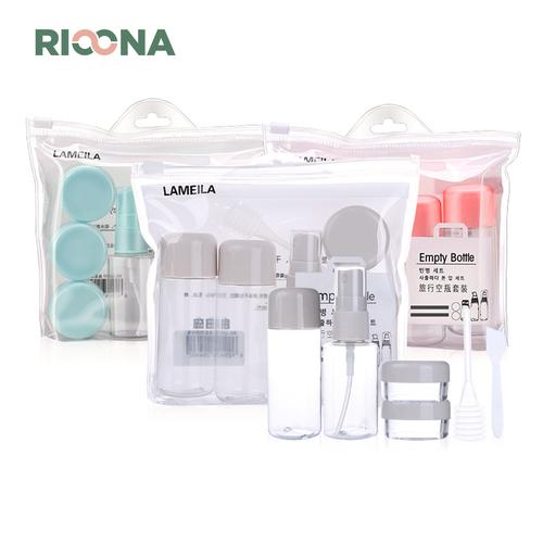 Jual Botol Travel Set Isi 8 pcs Toiletries Kit Set Lameila - Pink ...