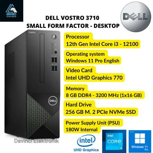 Jual DELL VOSTRO 3710 PC DESKTOP i3-12100 8GB RAM 256GB SSD INTEL UHD ...