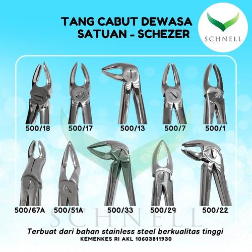 Jual Tooth Forceps Adult/Tang Cabut Dewasa Satuan Schezer Dental ...