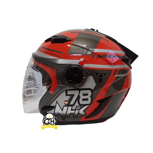 Jual HELM HALF FACE NHK REVENTOR 78 NEW GLADIATOR MOTIF DOUBLE VISOR ...