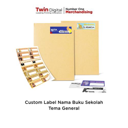 Jual Custom Stiker Label Nama Buku Mata Pelajaran Anak Sekolah Tema ...