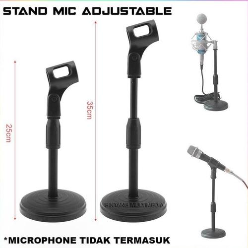 Jual stand microphone BESI kaki tiga dan Breckat bulat mic mini condenser - Stand kakiBulat ...