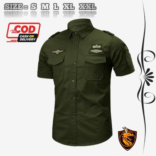 Jual Kemeja Tactical Pria Lengan Pendek Kemeja Outdor Kemeja Logo ...
