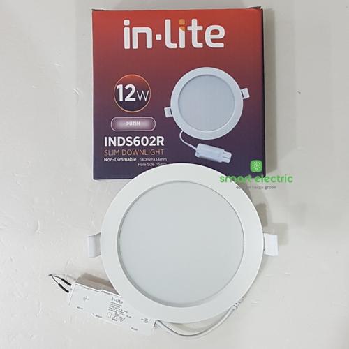 Jual in-Lite Slim Downlight 12 Watt LED Lampu Plafon Inlite Putih ...