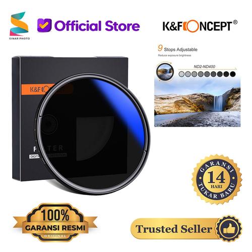 Jual K&F CONCEPT Blue Coat Variable ND Filter Fader NDX ND2-400 KNF Concept - 62mm - Kota ...