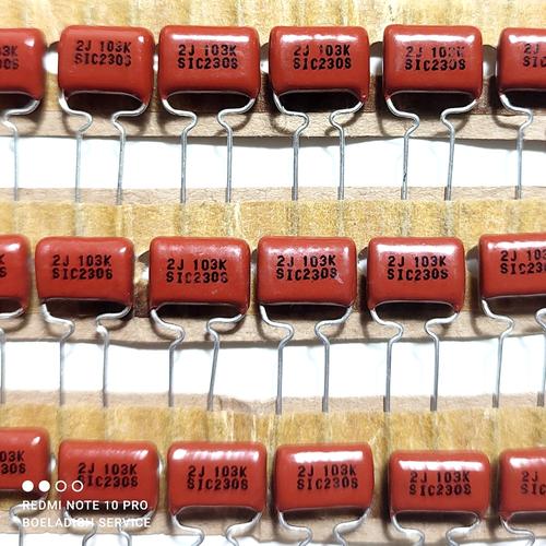 Jual Capacitor 103 630V 2J 103K SIC230S 10nF 10n 0.01uF Milar Kapasitor ...