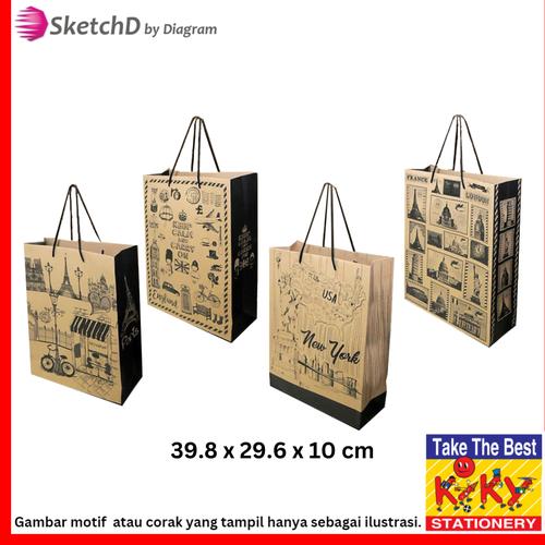 Jual Tas Kertas Kraft Gift Paper Bag besar Kiky Goodie Bag - Paperbag ...