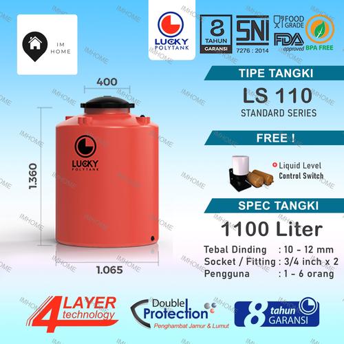 Jual Tangki / Toren Air 1100 Liter LUCKY Standard LS110 1000 Liter ...