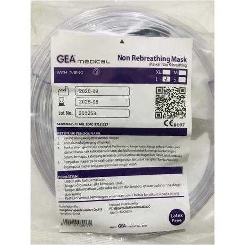Jual Masker Oksigen Non Rebreathing GEA / Non Rebreathing Mask GEA NRM ...