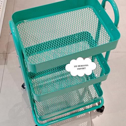 Jual STORA Rak Troli 3 Tingkat/Troli serbaguna/Rak Besi - Hijau Tosca ...