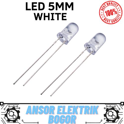 Jual 1 PCS LED 5MM WHITE ARDUINO 1 PCS LED 5MM PUTIH FOR ARDUINO DLL ...