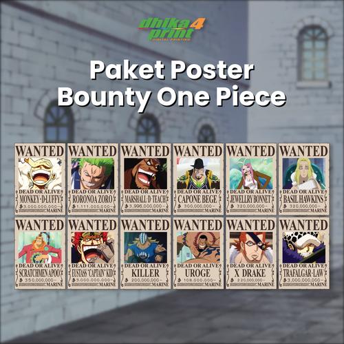 Jual Poster Bounty One Piece | Size A4 Harga Satuan | Poster Anime ...