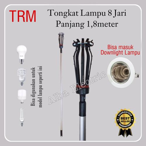 Jual Tongkat Lampu TRM 2 Meter 8 Jari Stick Stik Pengganti Lampu ...
