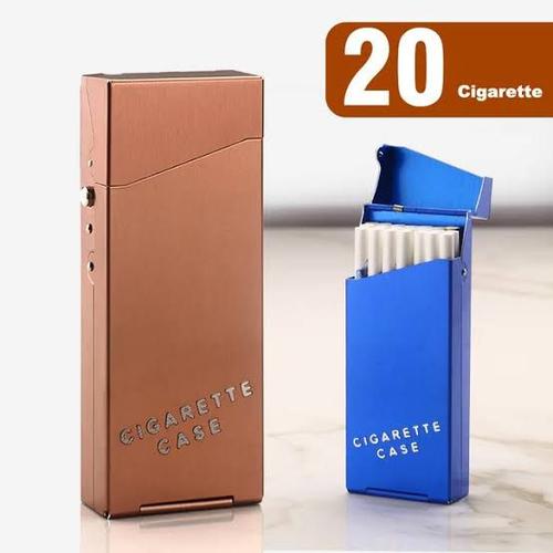 Jual KOTAK ROKOK ALUMINIUM 7710 STAINLESS TEMPAT ROKOK CIGARETTE CASE ...