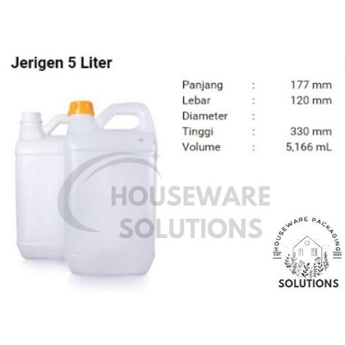 Jual JERIGEN 5L NATURAL MURAH / JERIGEN 5000 ML SURABAYA - Putih - Kota ...