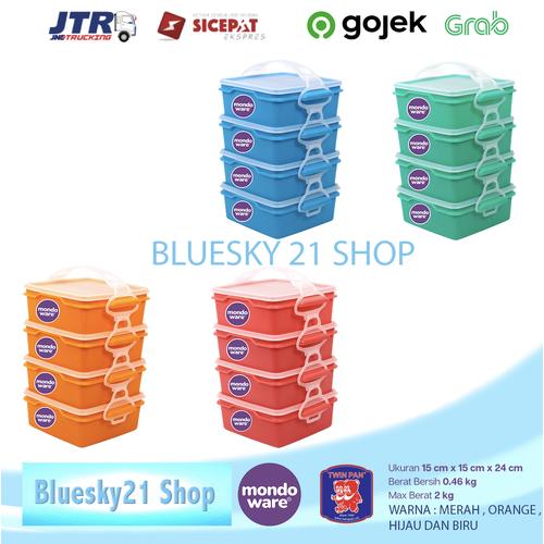 Jual Lunch Box susun polos /Rantang makan anak 2 susun, 4 susun RT 18 ...