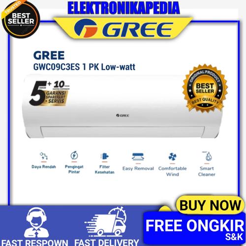 Jual AC 1PK LOW WATT GREE GWC-09C3ES / AC GREE 1PK GWC09C3ES DELUXE LOW ...