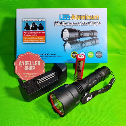 Jual senter swat police 8460-1 bai chuan original dan mounting - C8 ...