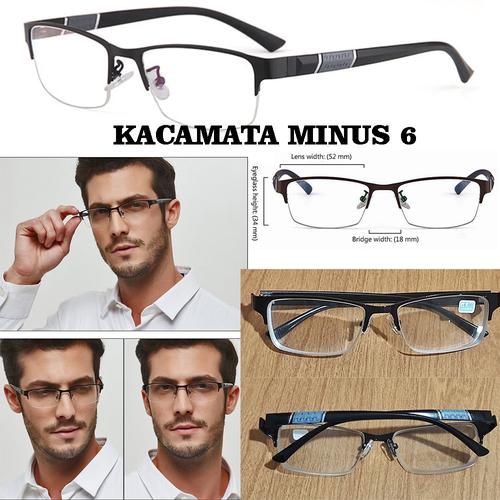 Jual KACAMATA MINUS -600 MINES RABUN JAUH MIN -6 HALF RIM FRAME ALLOY ...